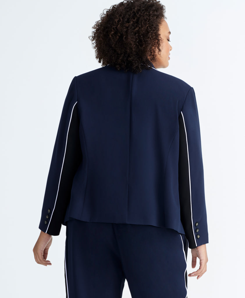 Halo Piped Blazer – Rachel Roy